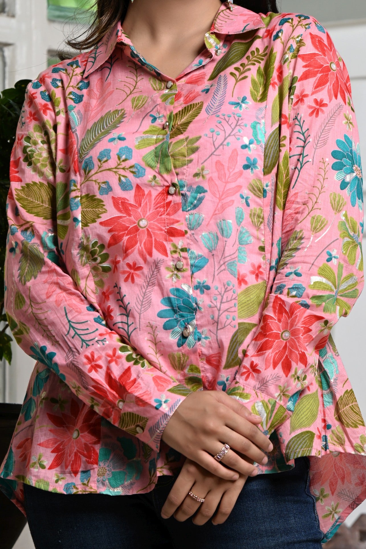 Satrangi Pink Women's Shirt